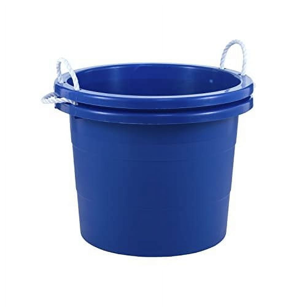 United Solutions Easy-Access Storage Rope Handle Tub, 19 Gallon, Blue ...