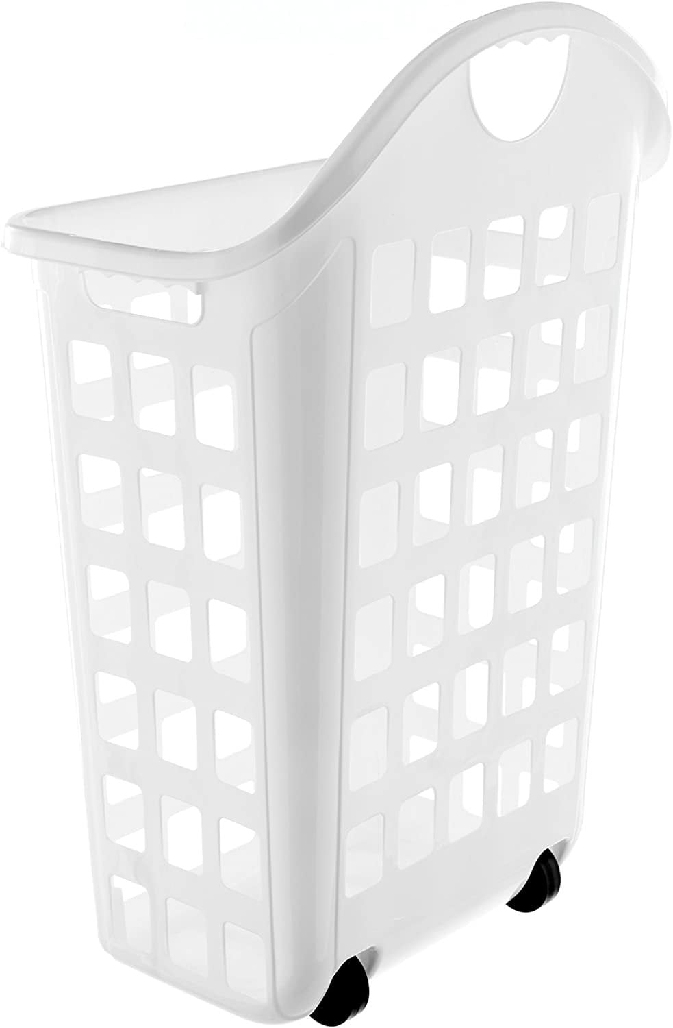 United Solutions Slim Rectangular Rolling Laundry Hamper with 2-Bushel ...