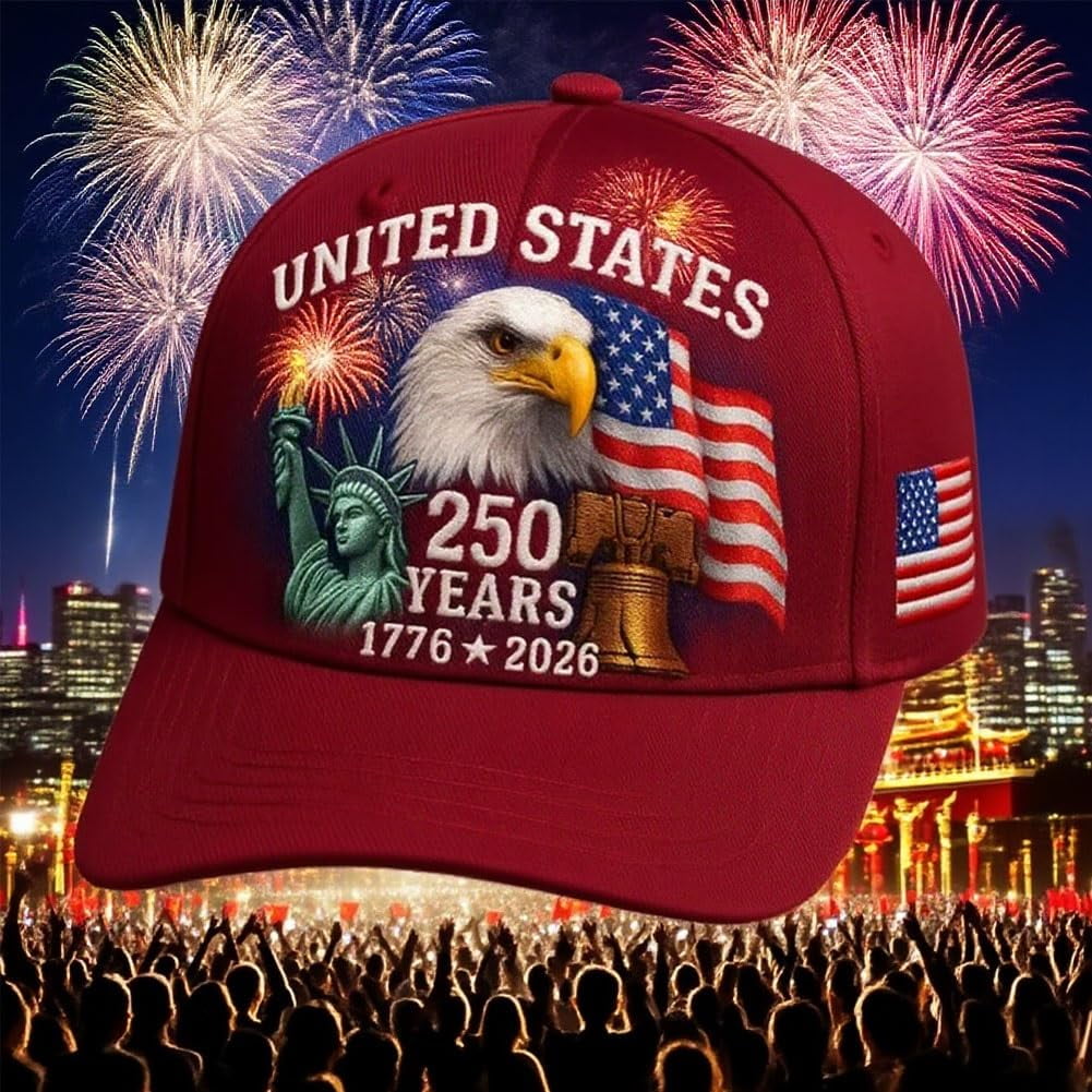 United States 250 Years Celebration Hat, Adjustable Baseball Cap for ...
