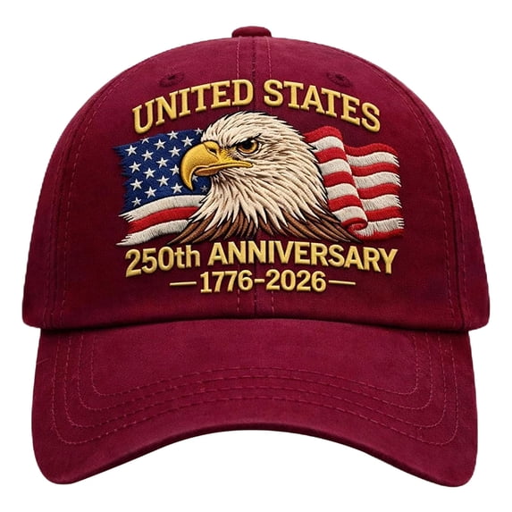United States 250Th Anniversary Baseball Cap, Embroidered American Flag ...