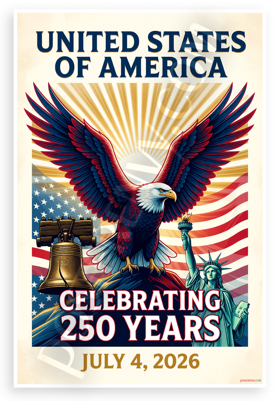 United States 250th Anniversary Bald Eagle Liberty Bell Statue of ...