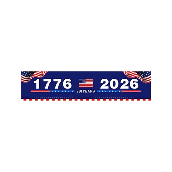 United States 250th Anniversary Banner 1776 to 2026 Printed Fabric ...