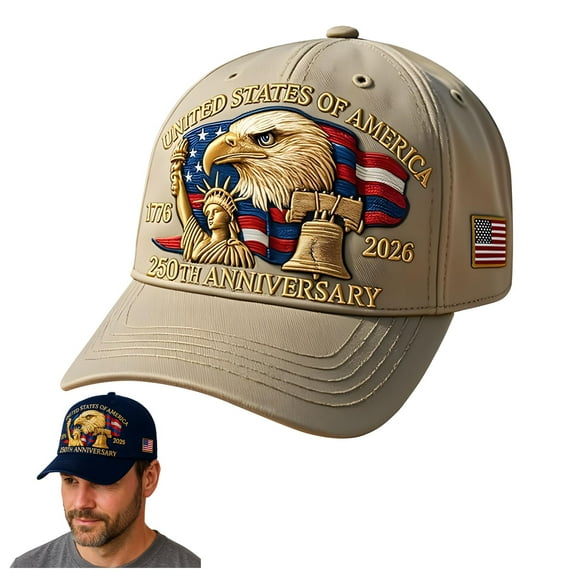 United States 250th Anniversary Baseball Cap - Eagle & Liberty Design ...