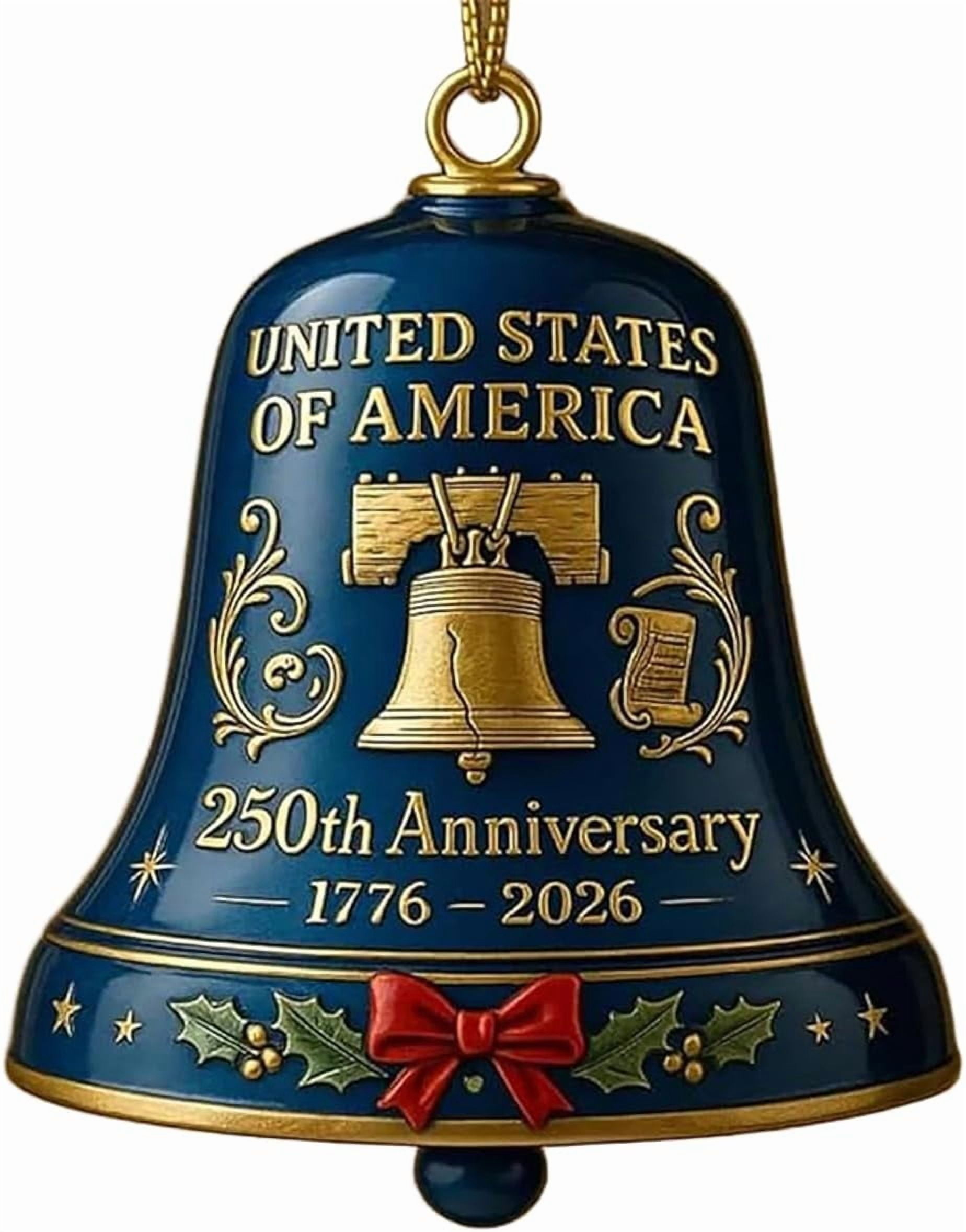 United States 250th Anniversary Bell Ornament (All-2) – Handmade Metal ...