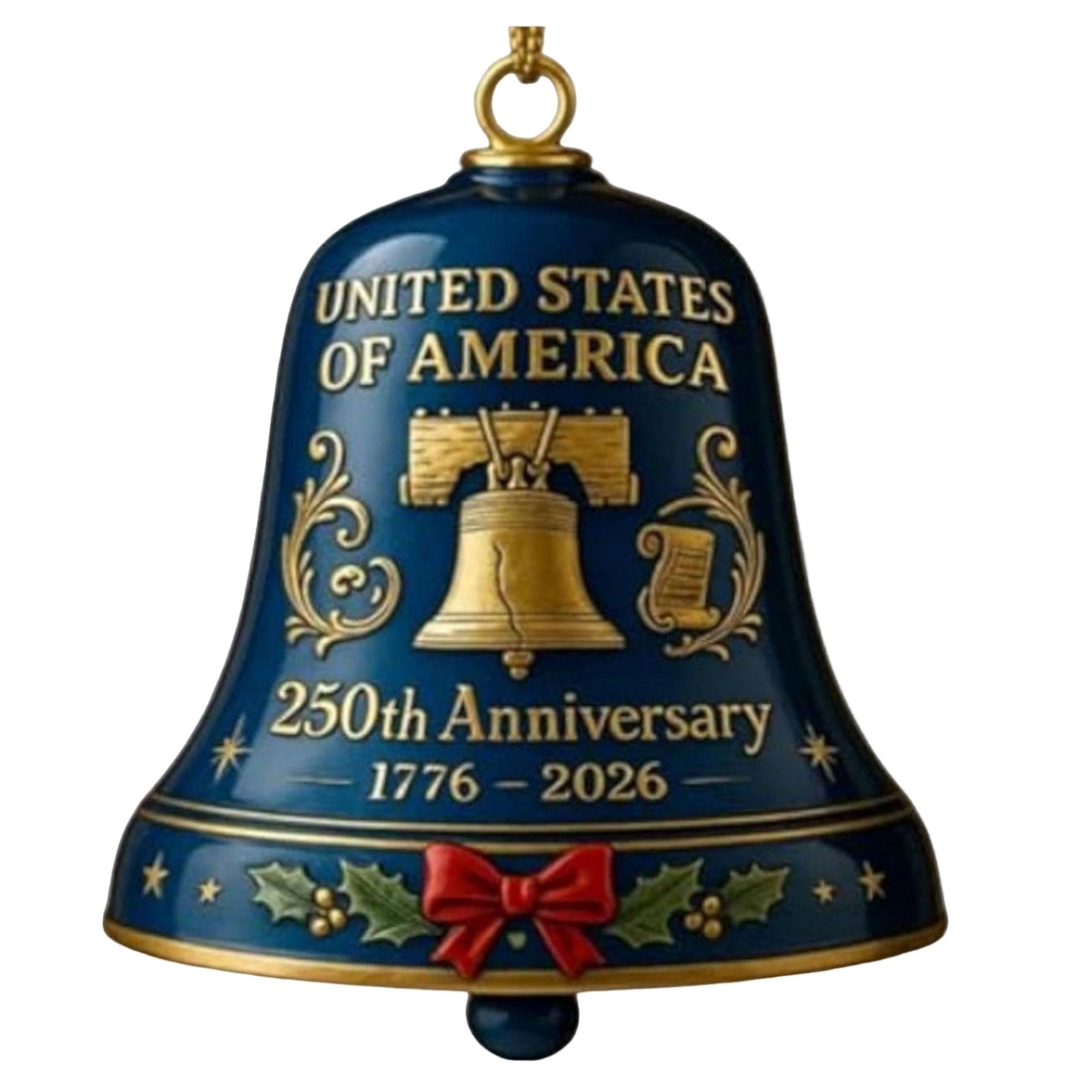 United States 250th Anniversary Bell Ornament, Metal Guardian Bell ...