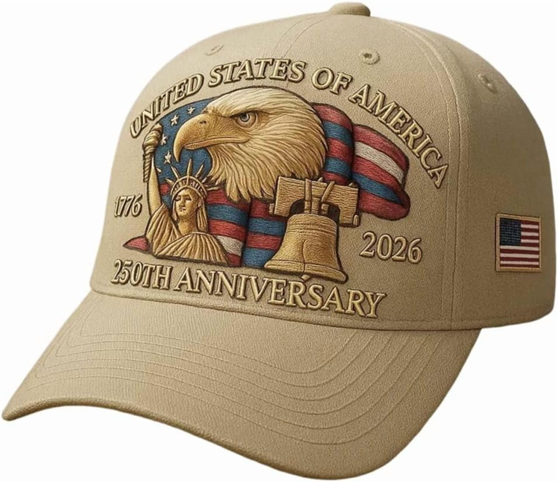 United States 250th Anniversary Hat, 2026 Adjustable embroidered ...