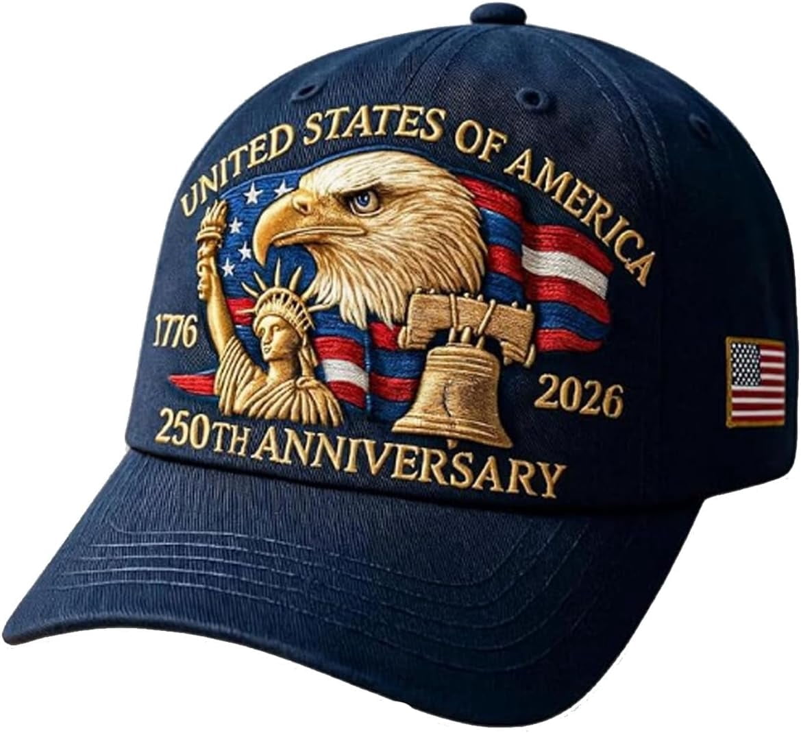 United States 250th Anniversary Hat, Adjustable 250 Year American ...