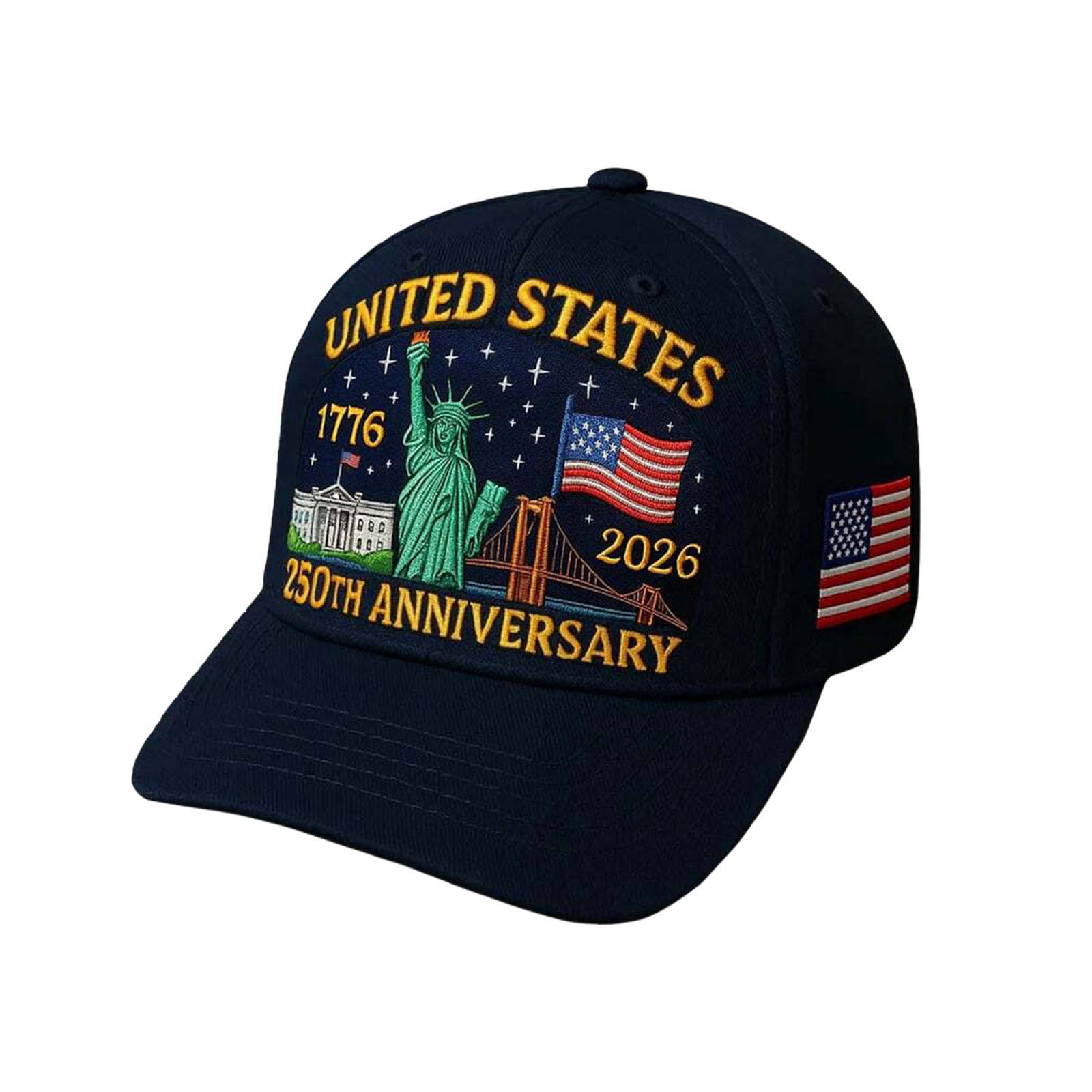 United States 250th Anniversary Hat - Adjustable Bald Eagle Printed ...