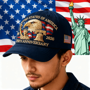 United States 250th Anniv Commemorative Cap, Patriotic Bald Eagle Hat ...
