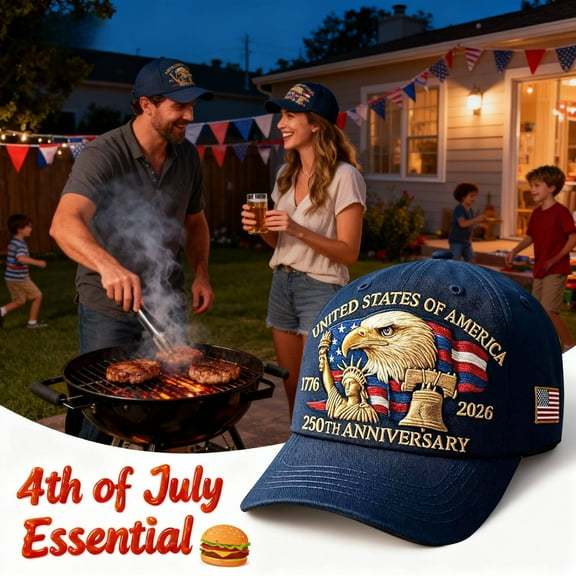 United States 250th Anniversary Hat for Men Women, 1776-2026 Adjustable ...