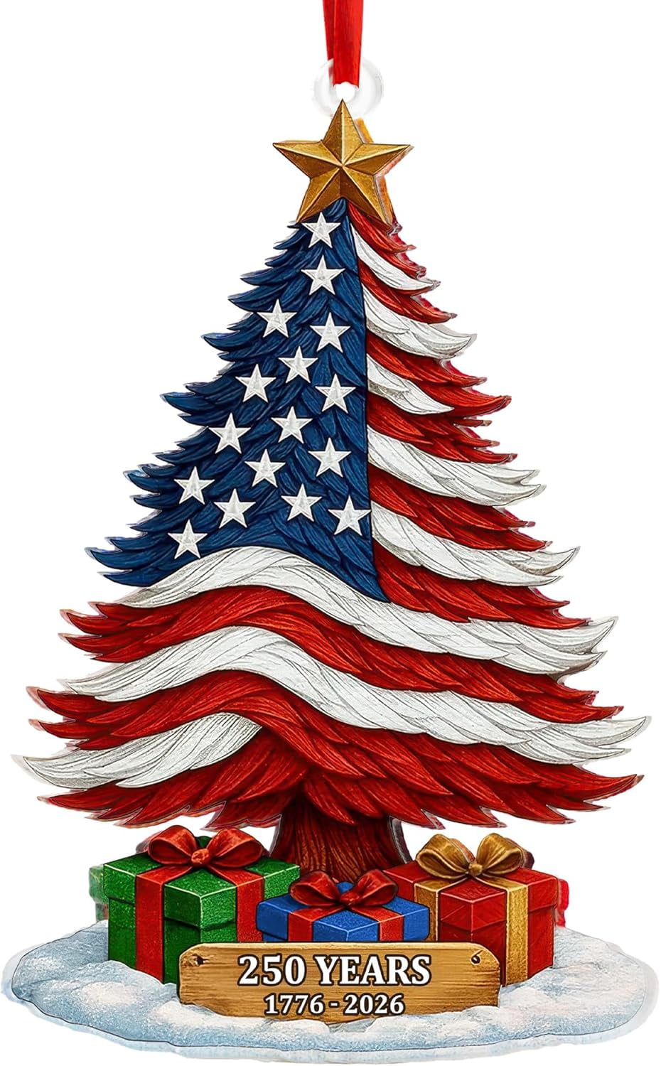 United States 250th Anniversary Ornament, 2D Acrylic 250th Anniversary ...