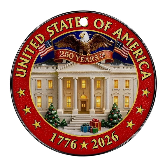 United States 250th Anniversary Ornament, 2D Acrylic 250th Anniversary ...