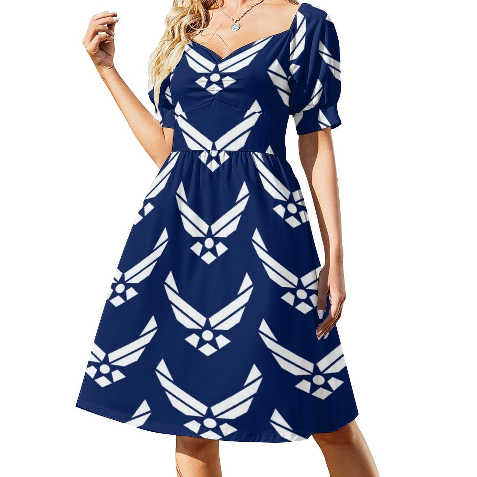 United States Air Force Logo, White Graphic Short Sleeve Dress Clothes ...