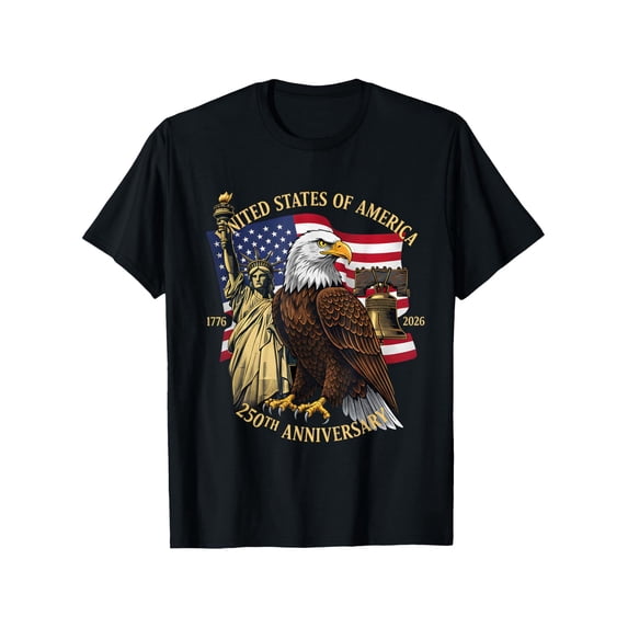 United States of America 250th Anniversary T-Shirt - Patriotic 1776 ...