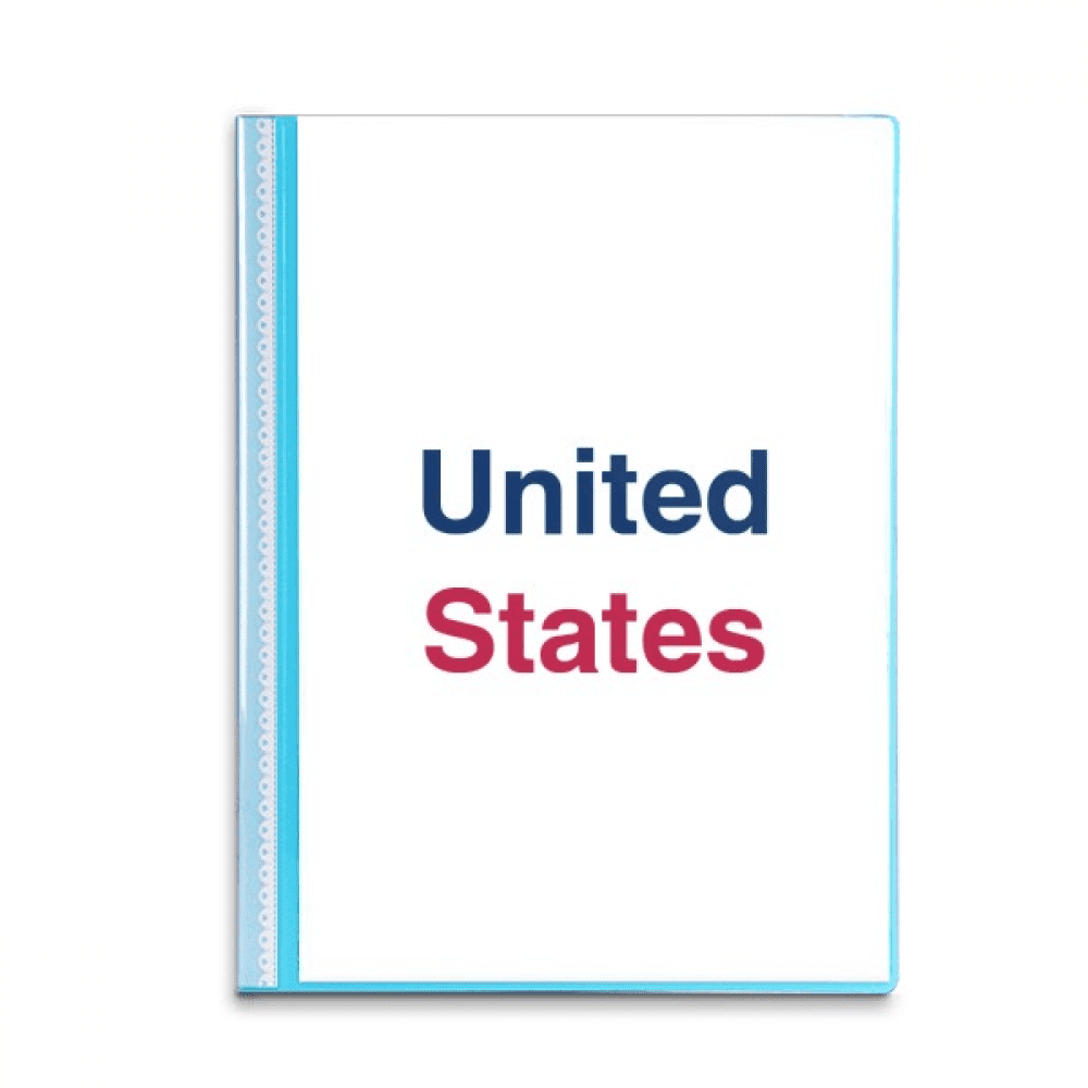 United States America Flag Colors English Book Sheet Protectors ...