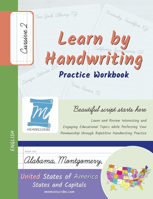 United States of America, States and Cap Handwriting Practice Workbook ...