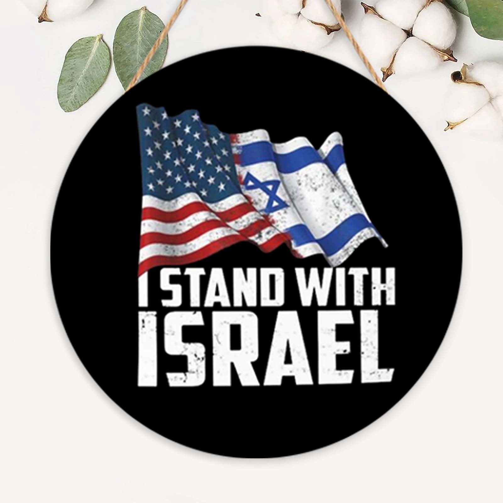 United States And Israel Flags Stand Together House Sign Israeli Flag ...