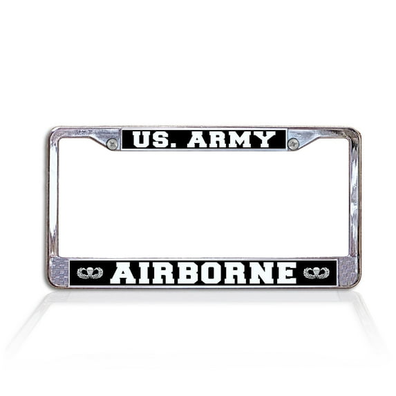 United States Army Airborne Metal License Plate Frame (Officially ...