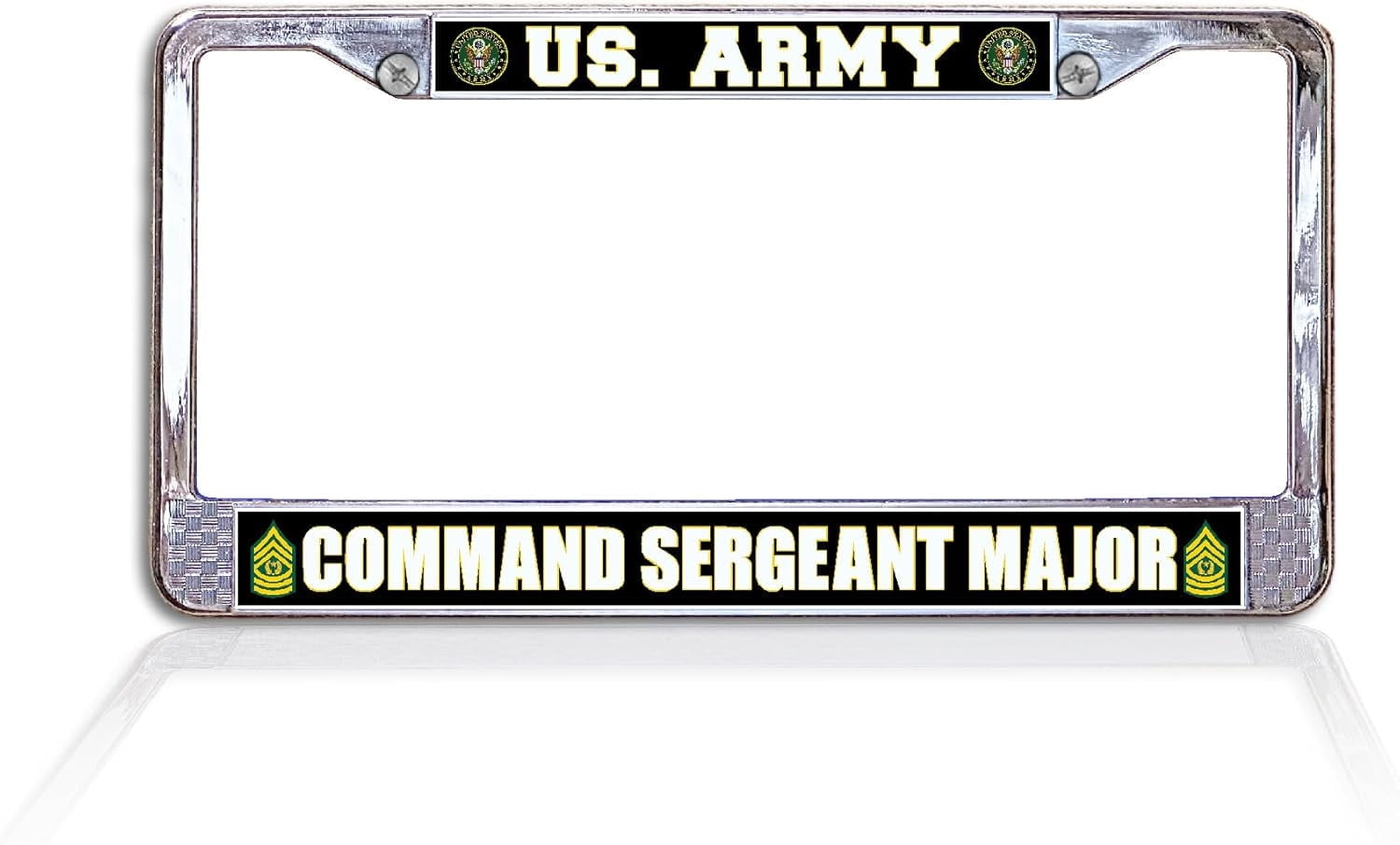 United States Army Command Sergeant Major Metal License Plate Frame ...