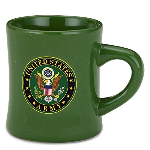 United States Army, Inc Decal Logo Green 8 Ounce Stoneware Military ...