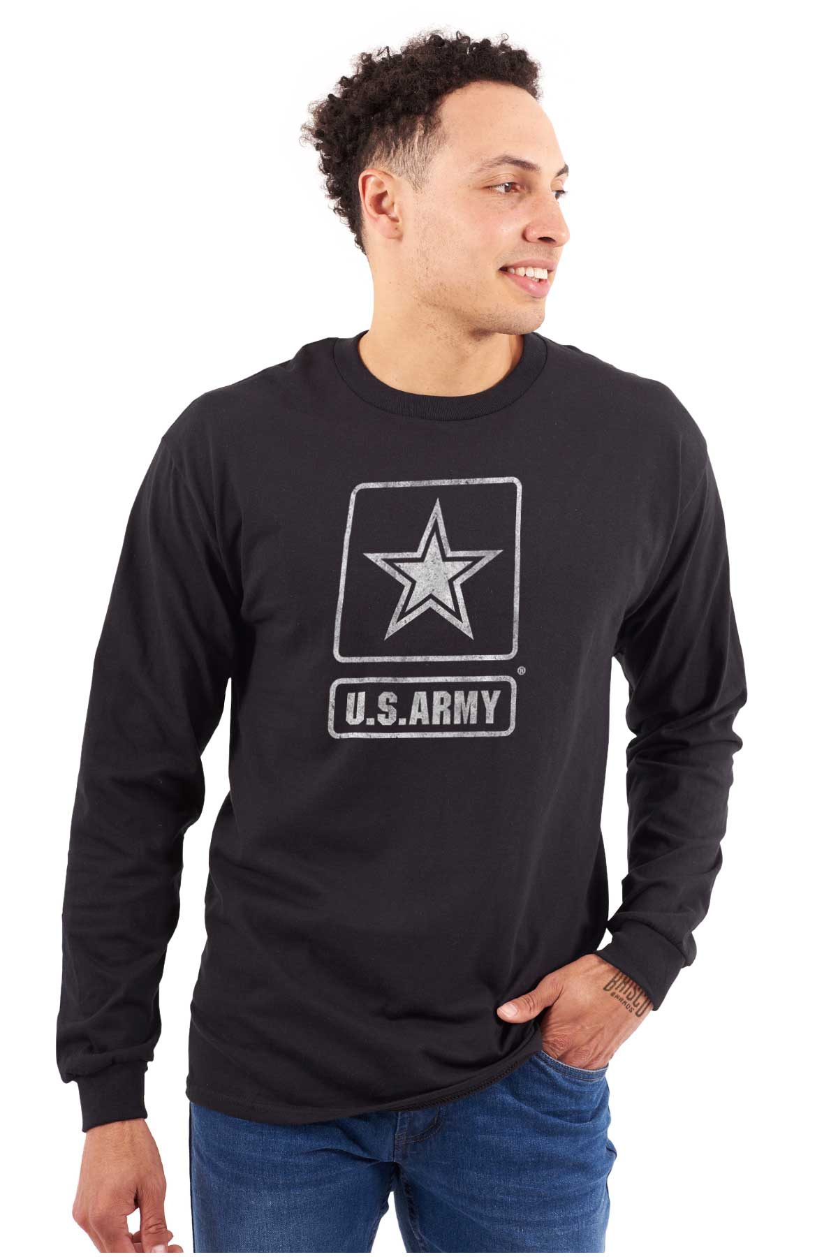 United States Army Military Star Logo Unisex Plus Size Long Sleeve ...