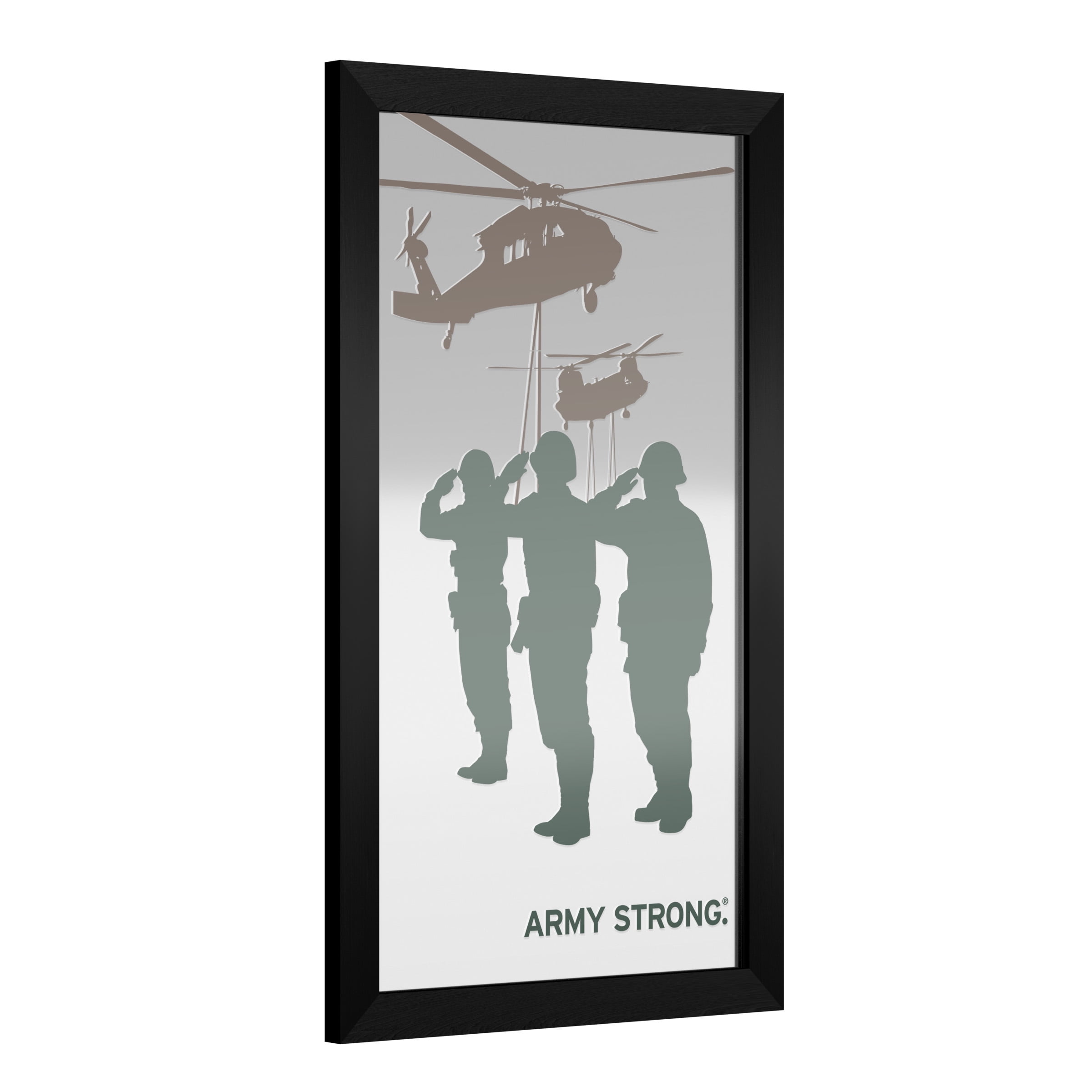 United States Army Ready-To-Hang Black Framed Wall Mirror - Walmart.com