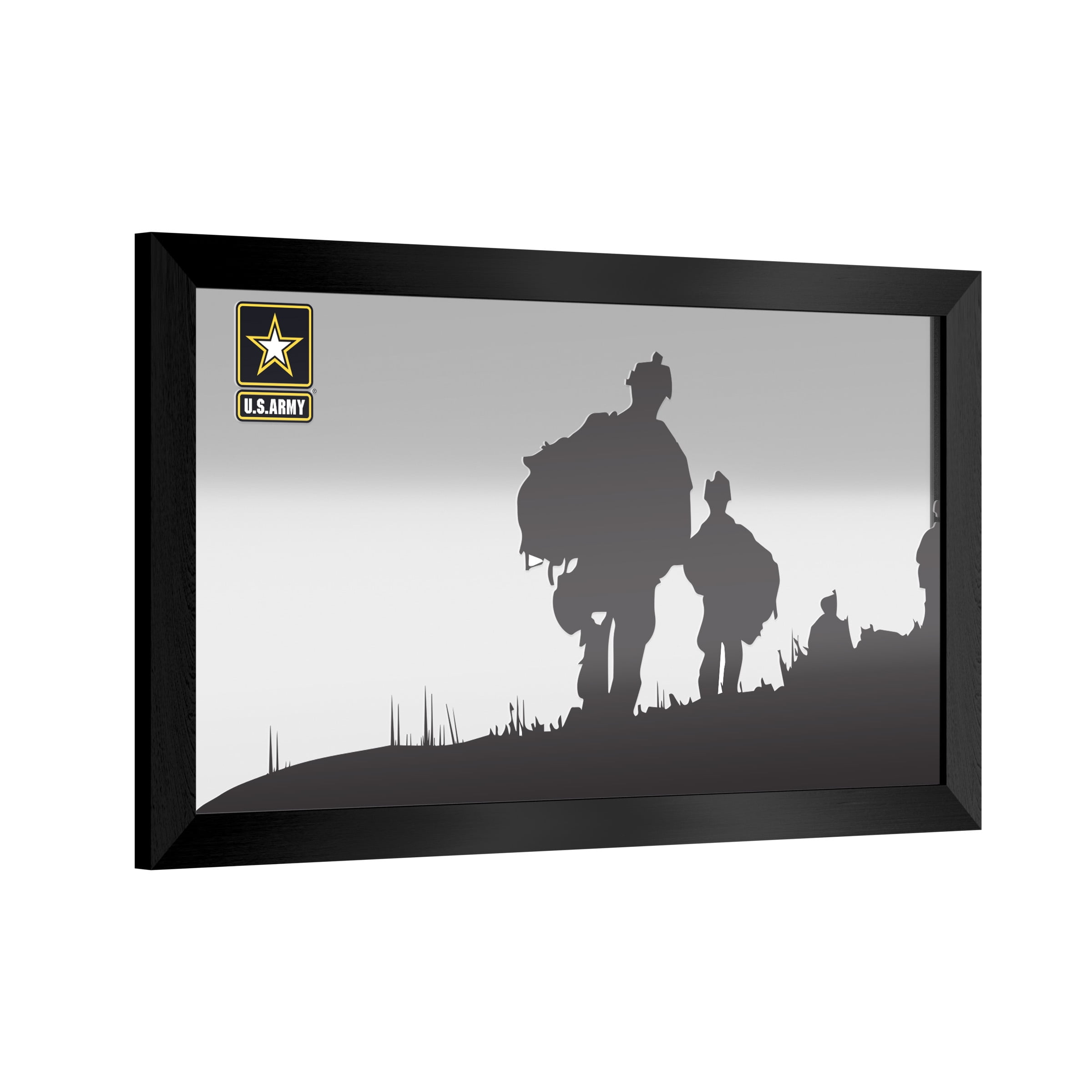 Trademark Gameroom United States Army Black Framed Wall Mirror for Game ...