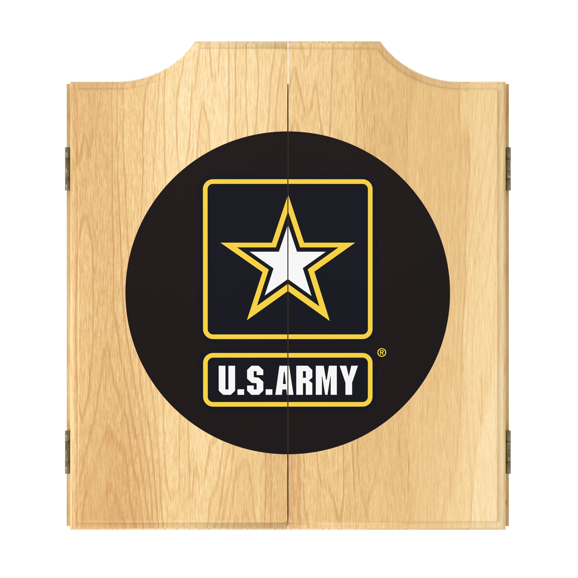United States Army U.S. Army Dart Board Cabinet Set with 6 Steel Tip ...