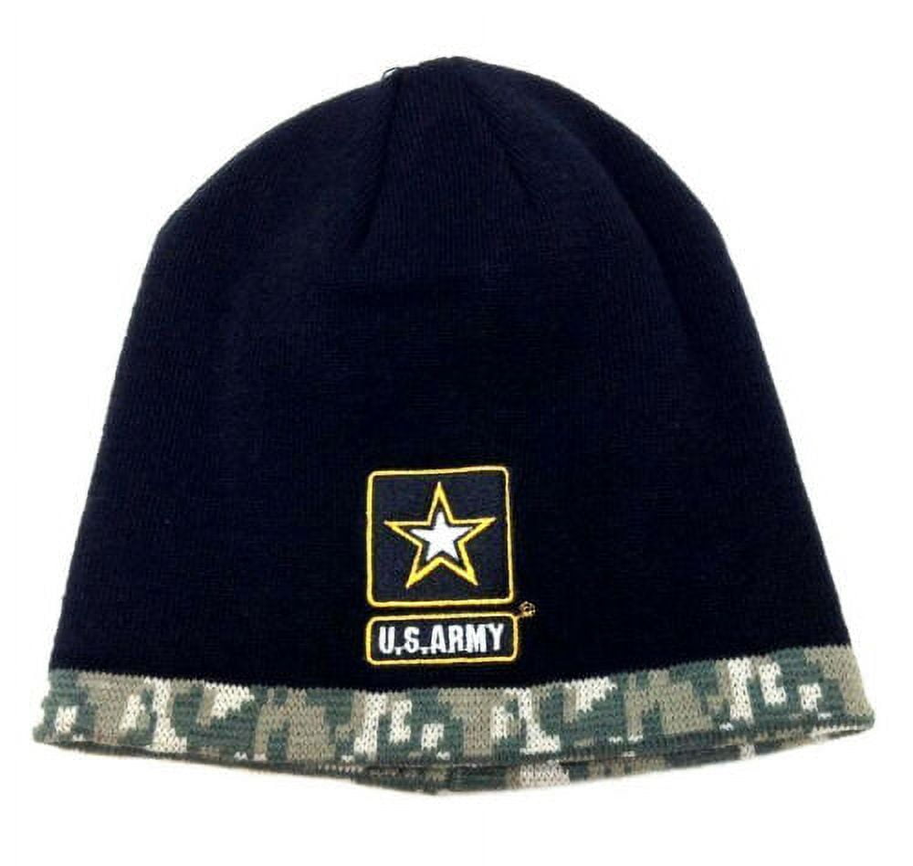 United States Army USA Military Uncuffed Reversible Knit Beanie Hat ...