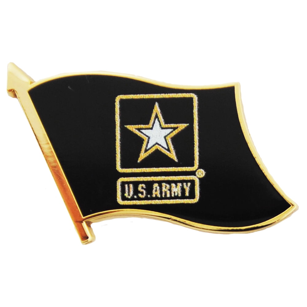 United States Army Waving Flag Enamel Lapel Pin - Officially Licensed ...