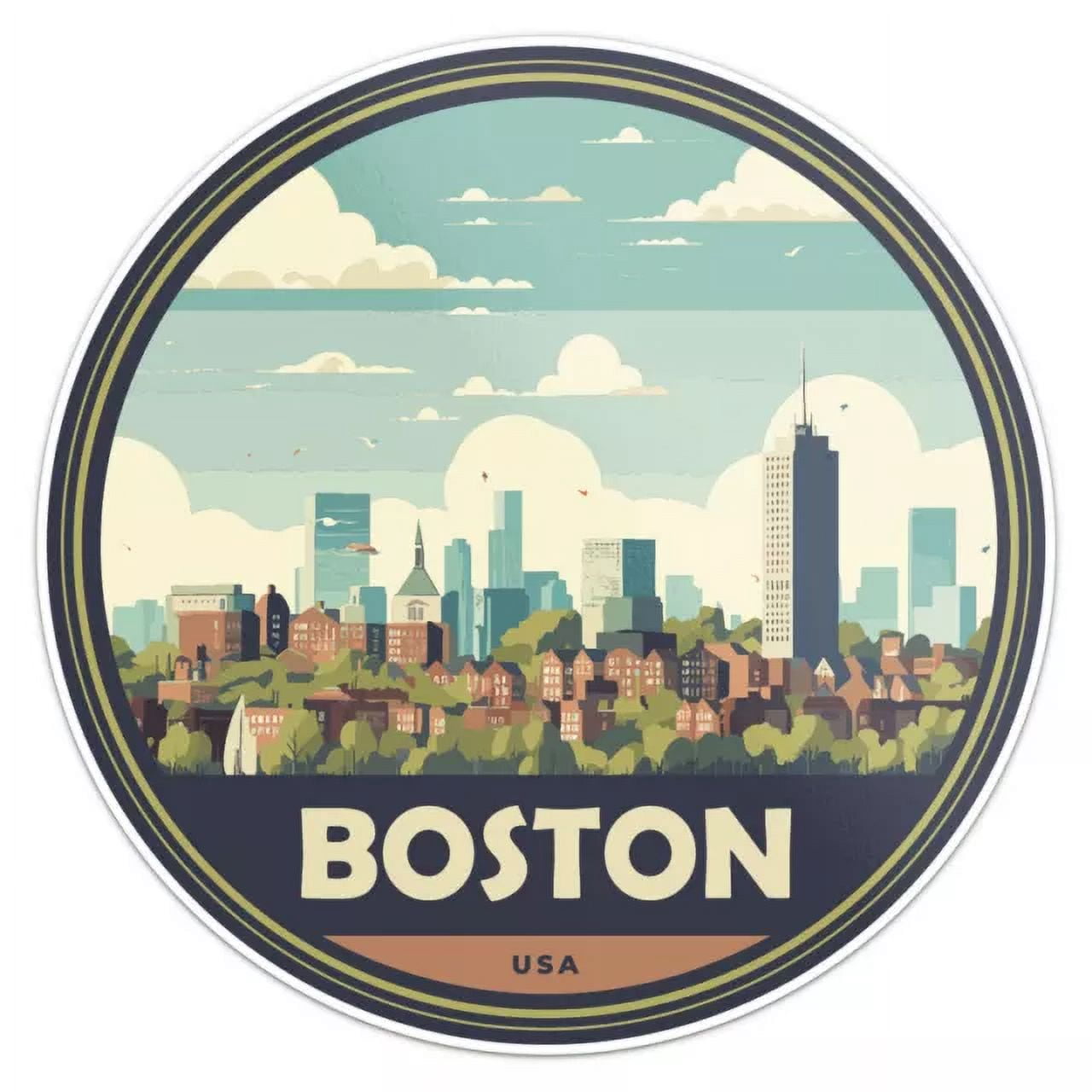 United States Boston City Sticker Phone Decal Water Bottle Stickers Car ...