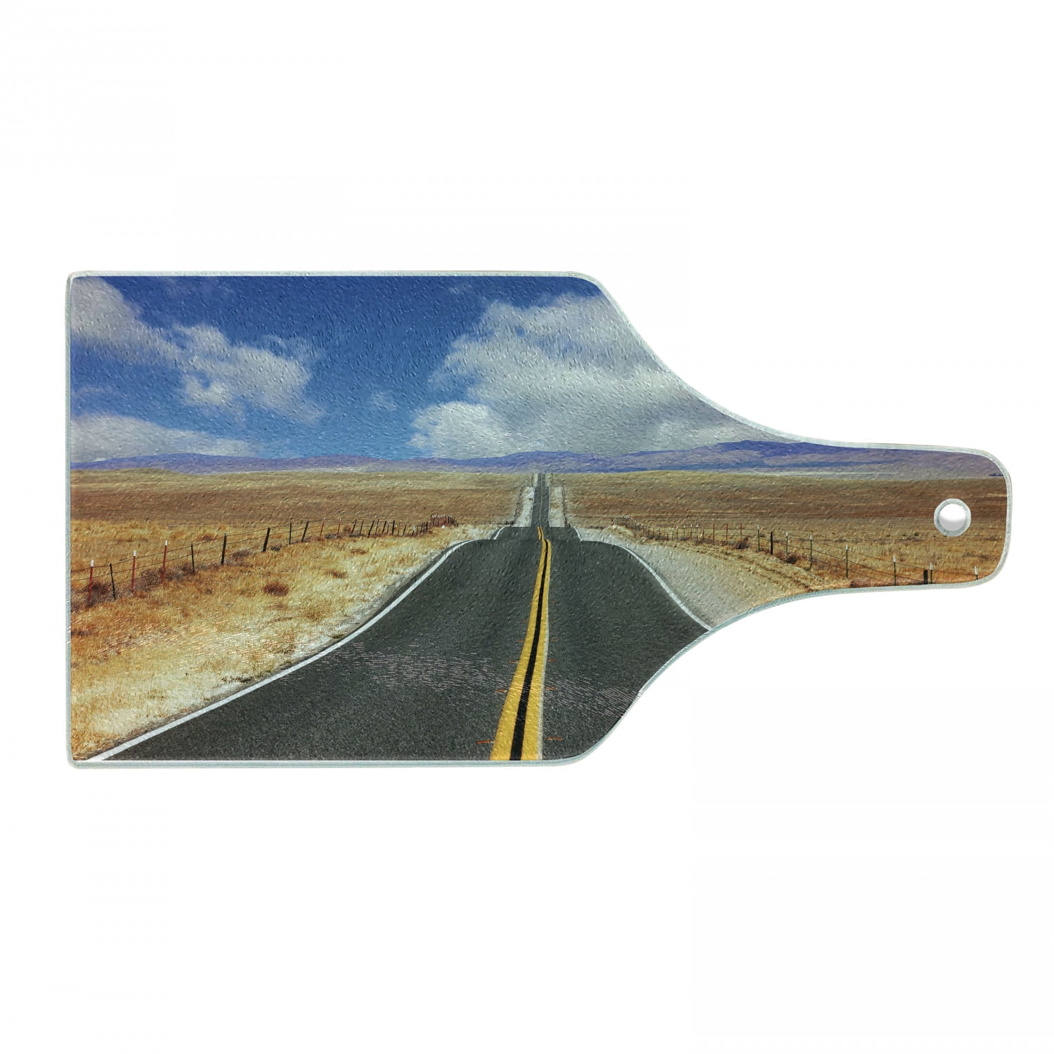 United States Cutting Board, Highway in California Steppe and Clouds ...