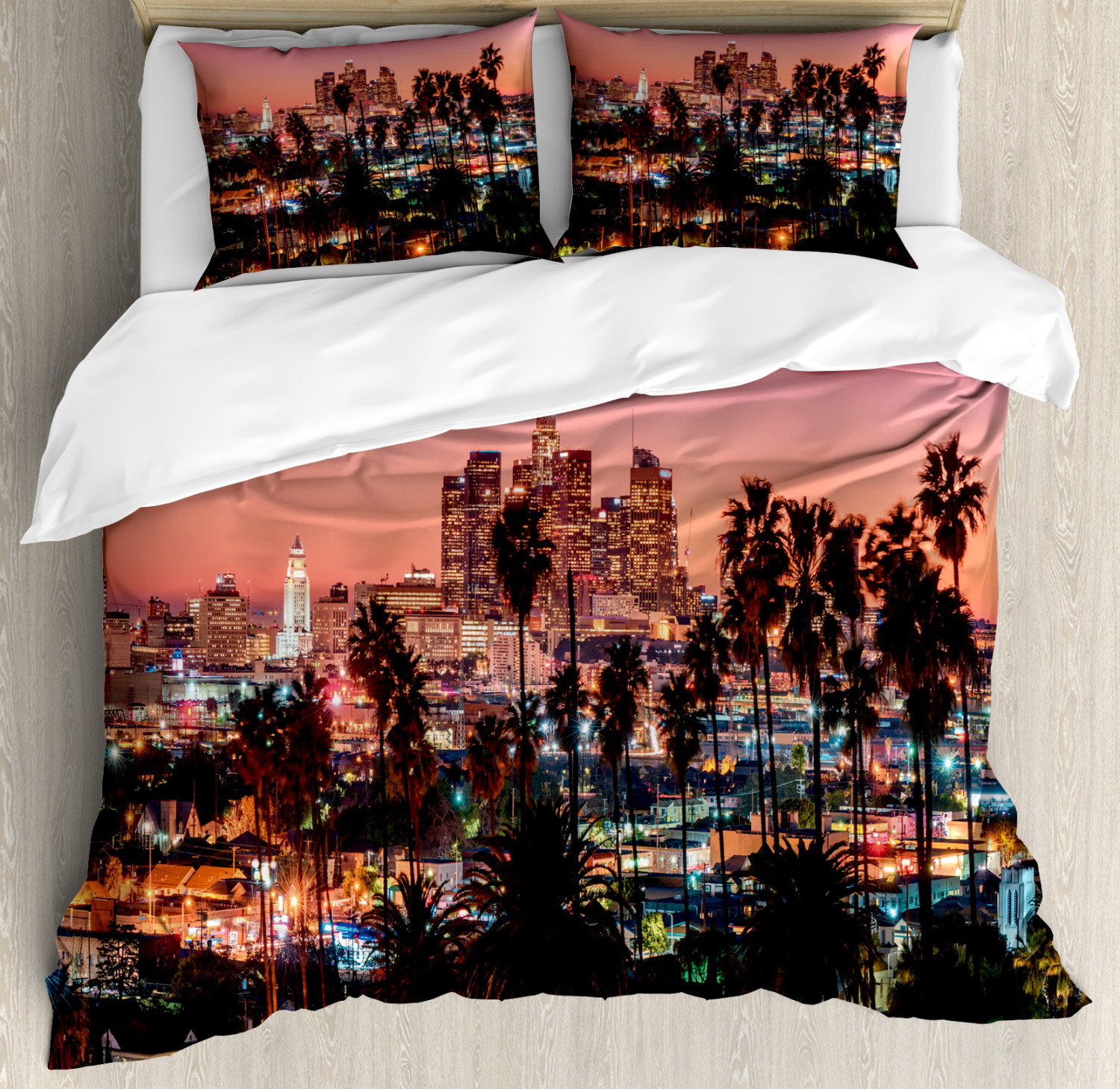 United States Duvet Cover Set King Size, Vibrant Sunset Twilight ...