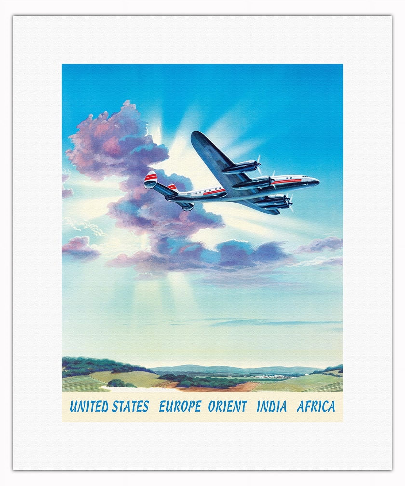 United States Europe Orient India Africa - Vintage Airline Travel ...