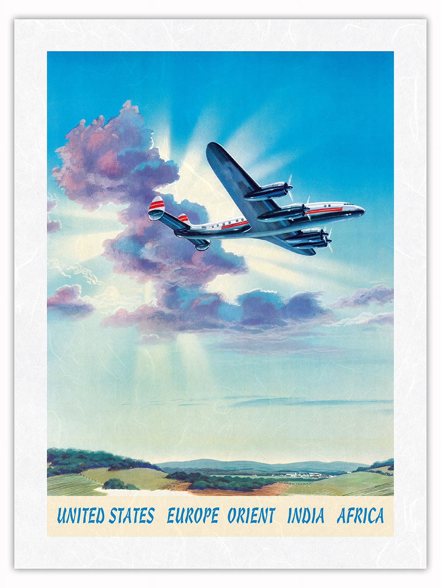 United States Europe Orient India Africa - Vintage Airline Travel ...