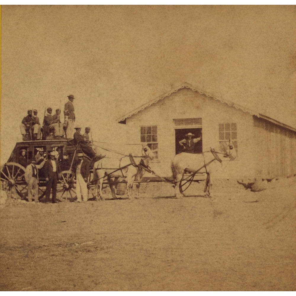 United States Express Overland Stage Starting For Denver From Hays City ...