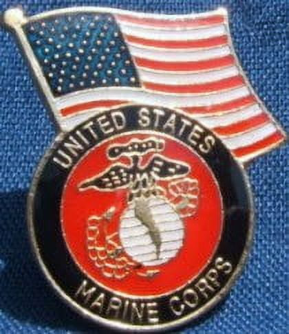 United States Flag Marine Corps Military Lapel/ Hat Pin - Walmart.com