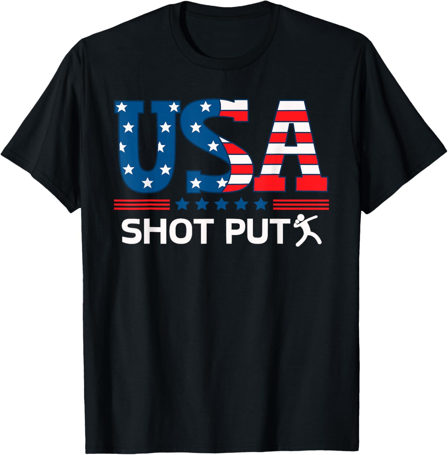 United States Flag Shot Put USA Team Sport Shot Put T-Shirt - Walmart.com