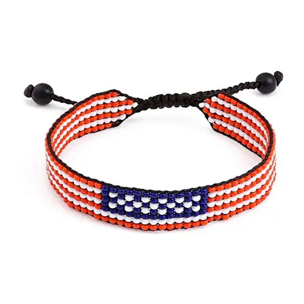 United States Flag Bracelet: Handmade Wrist Wrap Bracelet, Unisex Boho ...