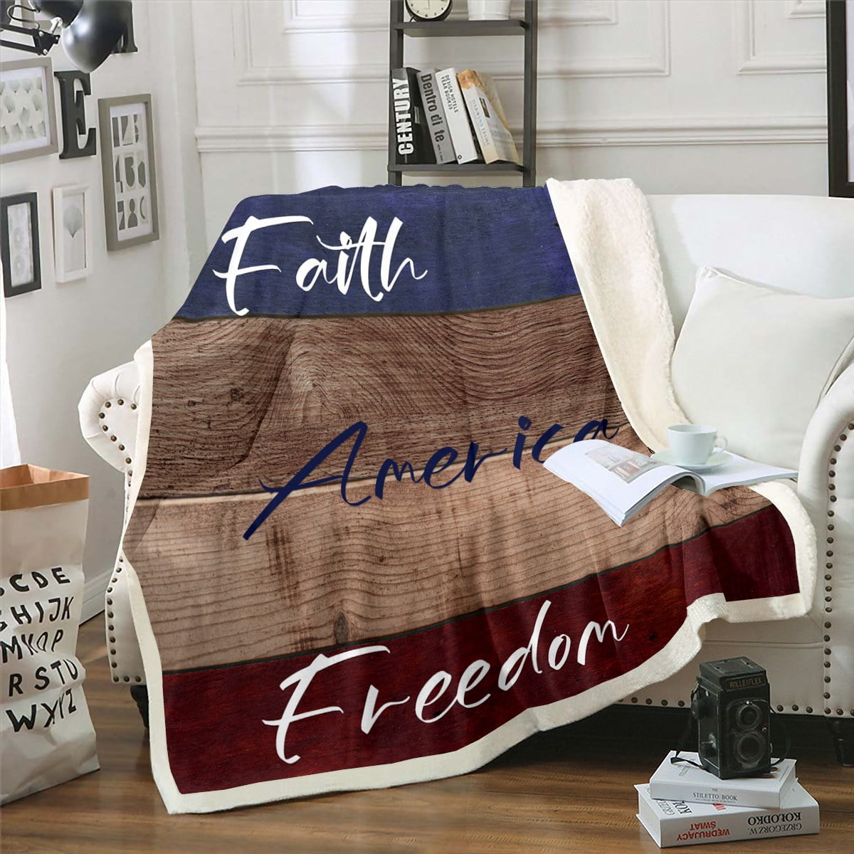 United States Fuzzy Blanket 4th of July Independence Day Throw Blanket ...