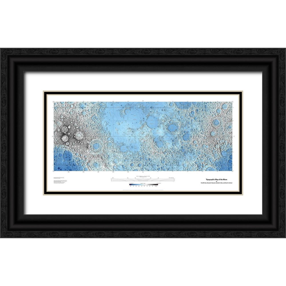 United States Geological Survey 18x11 Black Ornate Wood Framed with ...