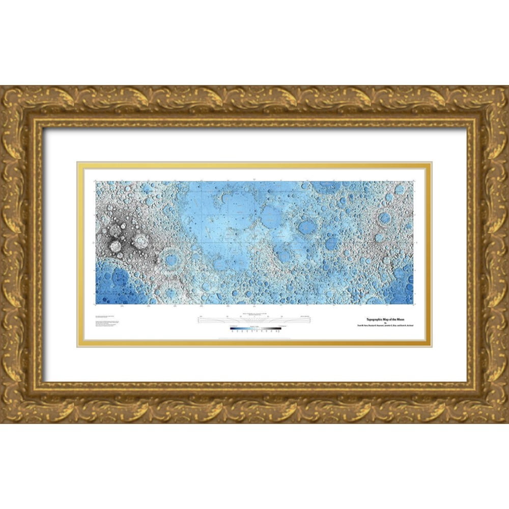 United States Geological Survey 32x18 Gold Ornate Wood Framed with ...