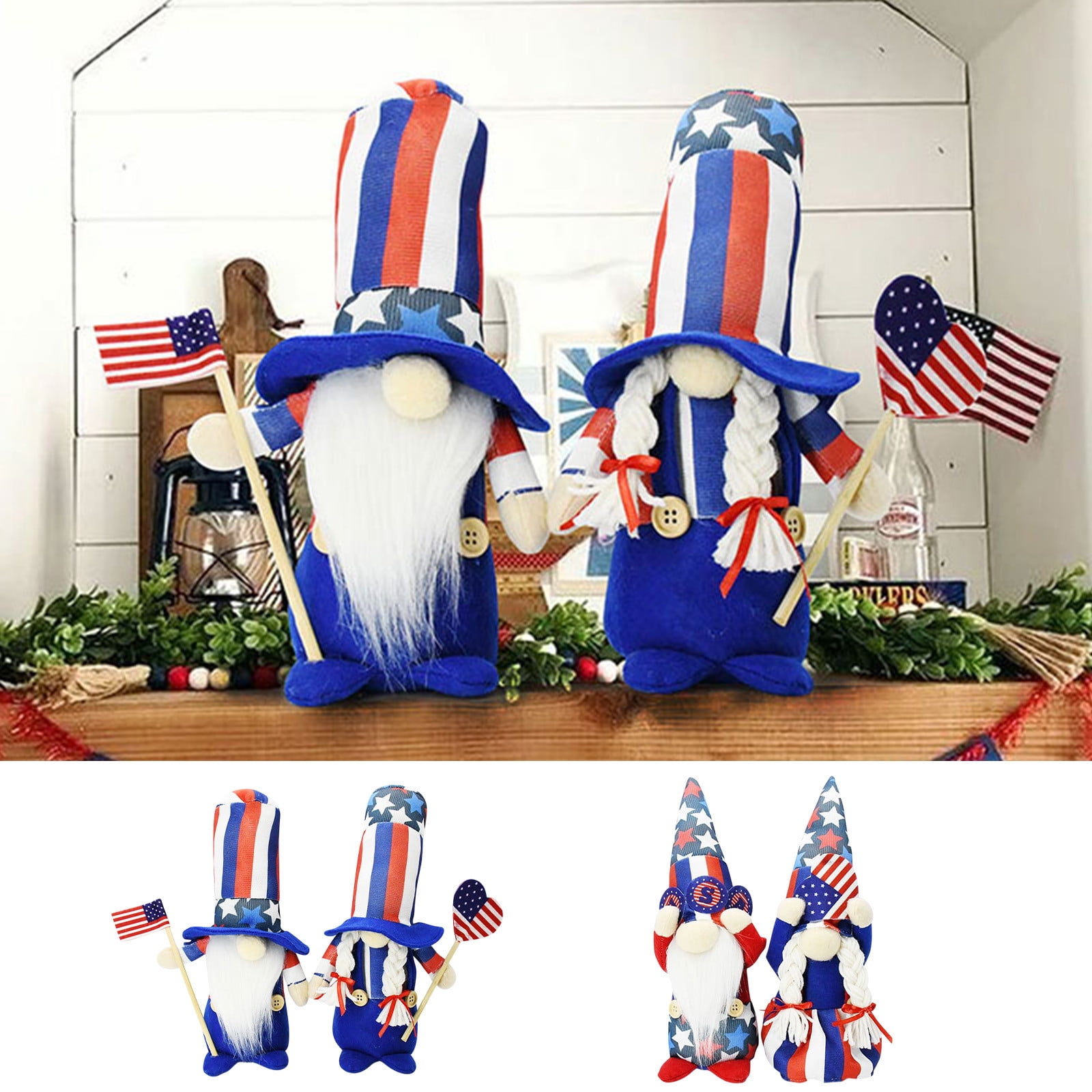 The United States Independence Day Doll Flag Faceless Doll Five Star ...