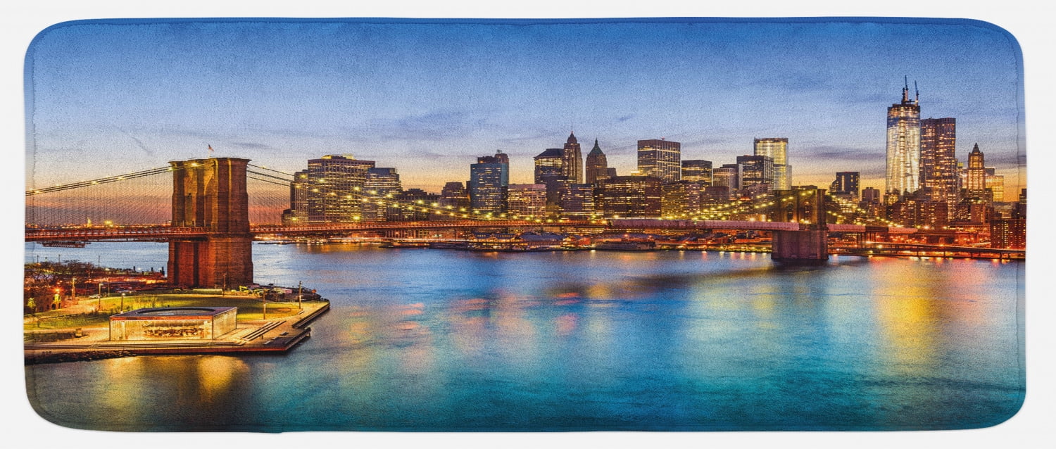 United States Kitchen Mat, New York City Skyline over East River ...