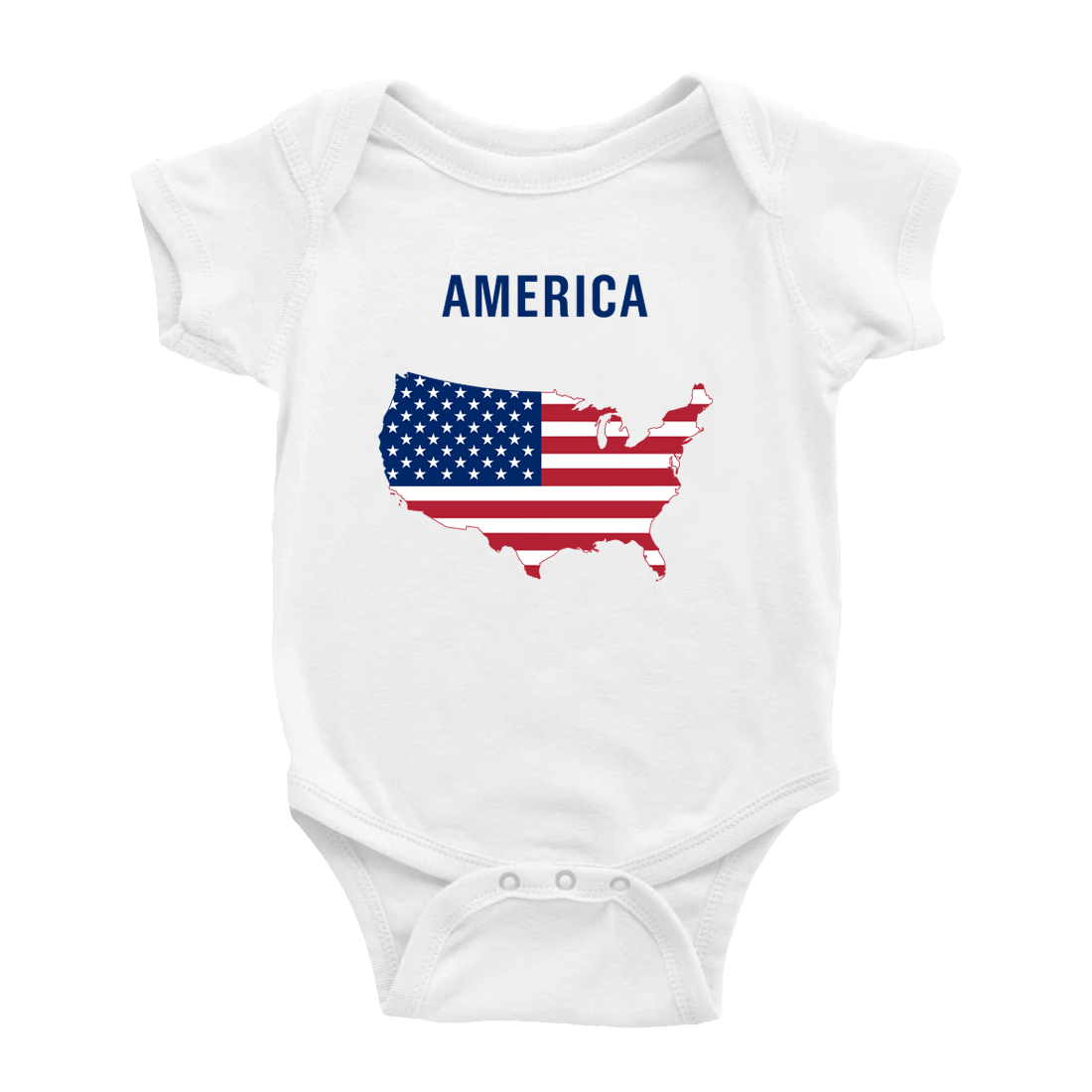 United States Map Flag Cute Baby Romper (White, 0-3 Months) - Walmart.com