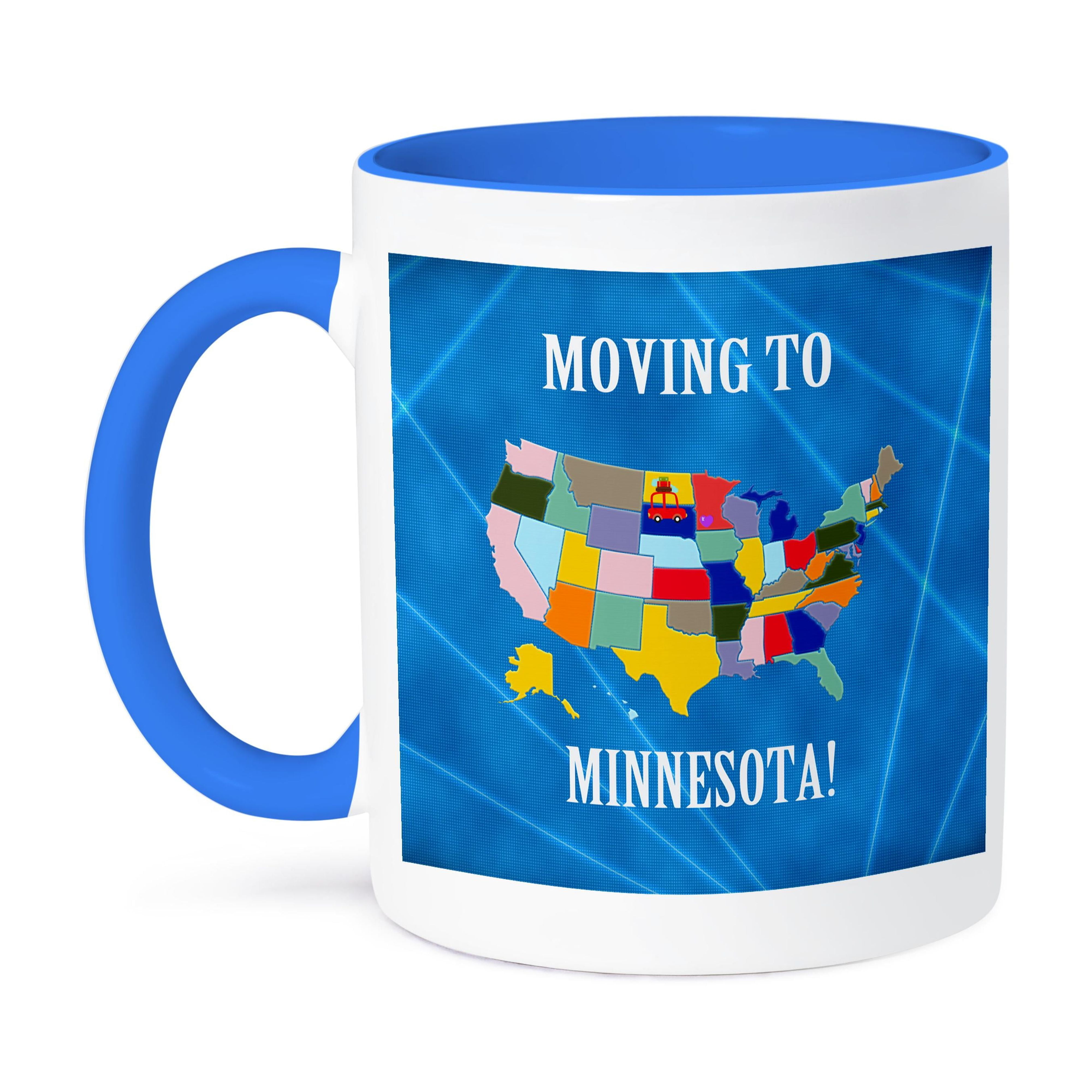 3dRose, United States Map, Moving to Minnesota, Heart and Car with ...