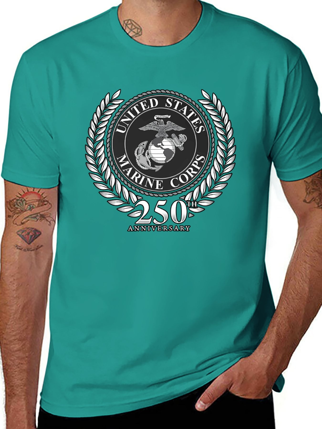 United States Marine Corps 250th Birthday Logo T-Shirt - Walmart.com