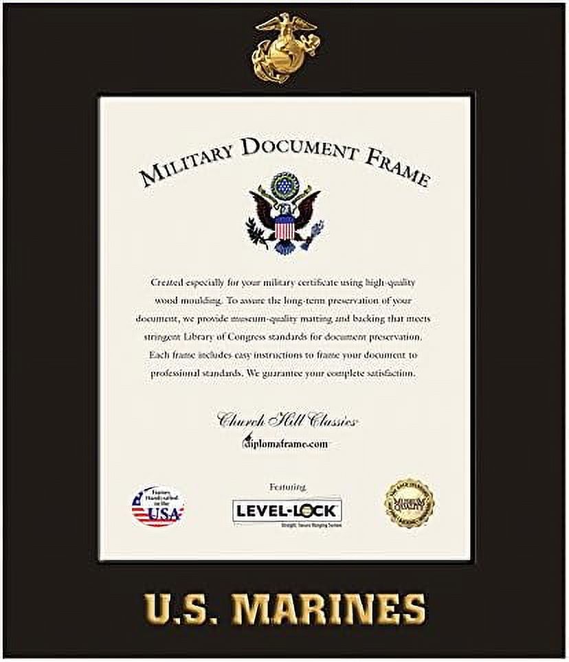 United States Marine Corps 8.5" W X 11" H Certificate Frame - Fits ...
