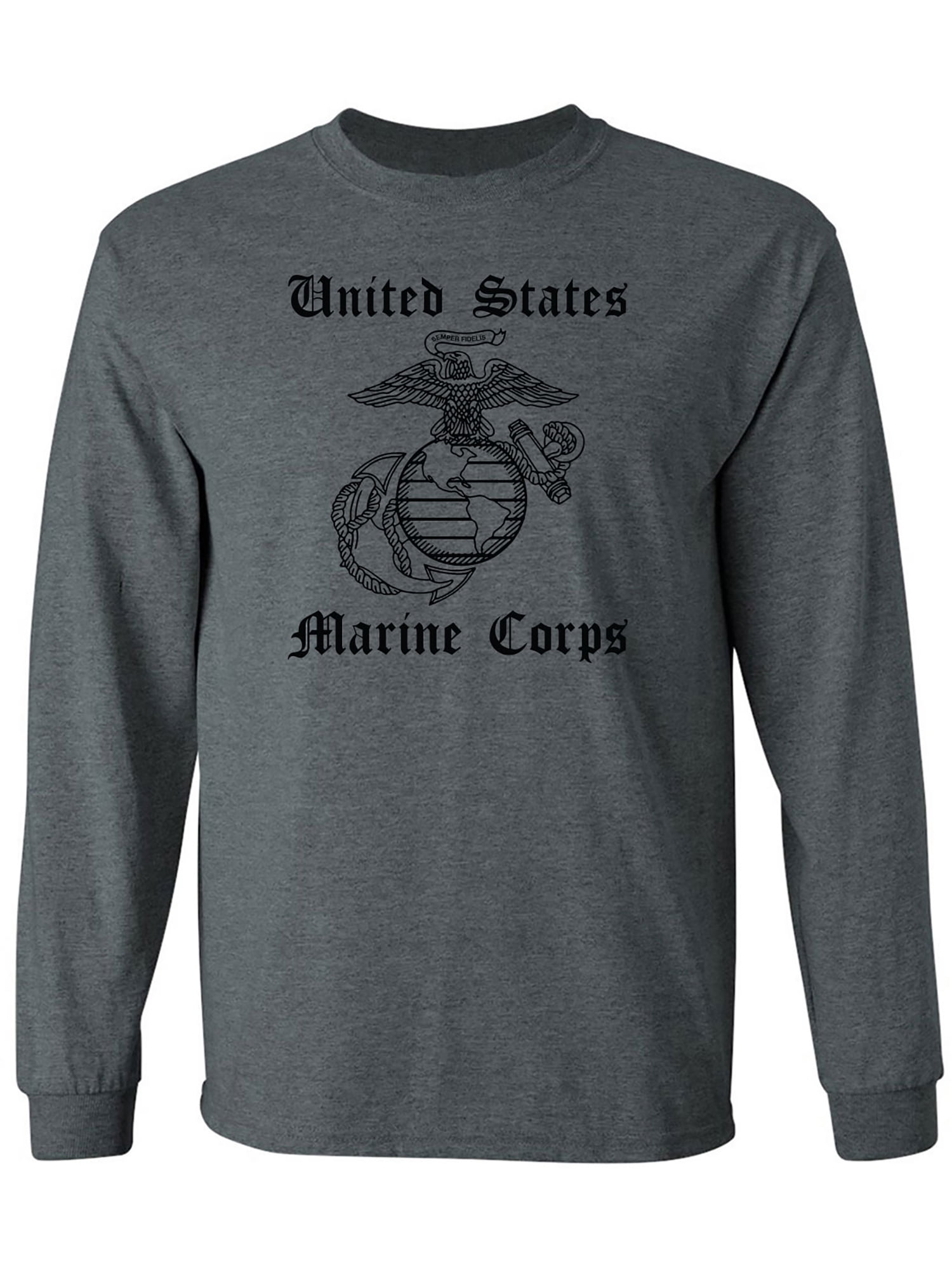 US Marine Corps Apparel: Military Adult Long Sleeve T-Shirt - Walmart.com