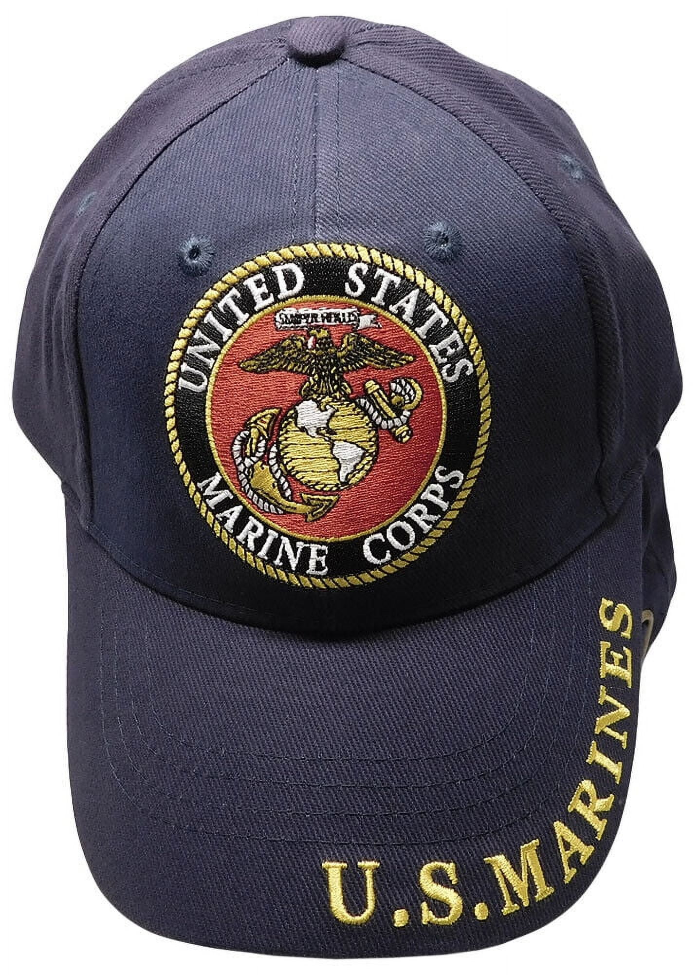 United States Marine Corps Emblem Round Semper Fi Navy Blue Embroidered ...